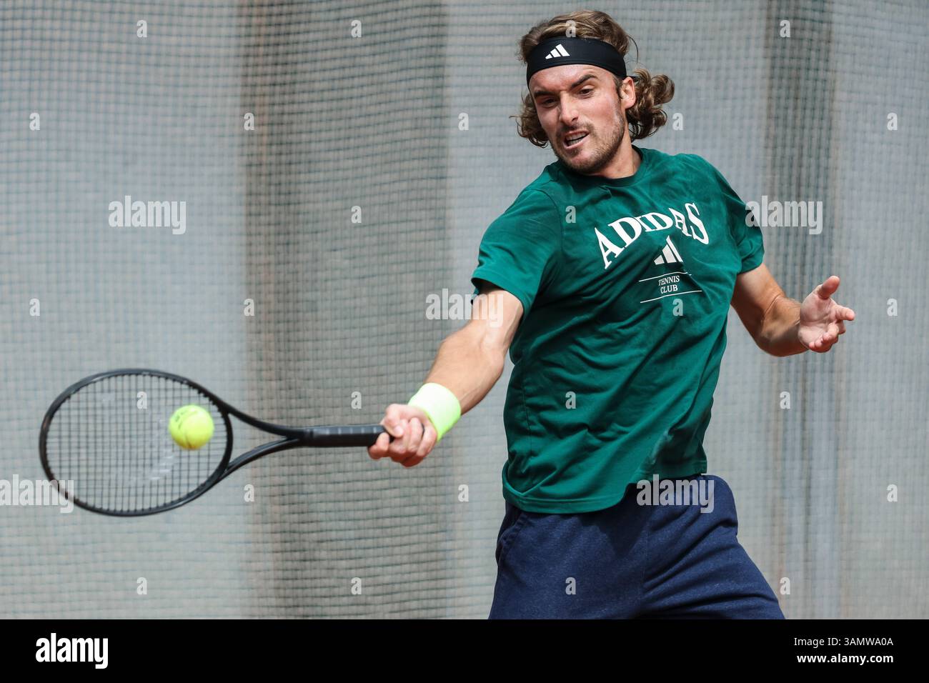 Stefanos Tsitsipas of Greece during training on day three of the ...