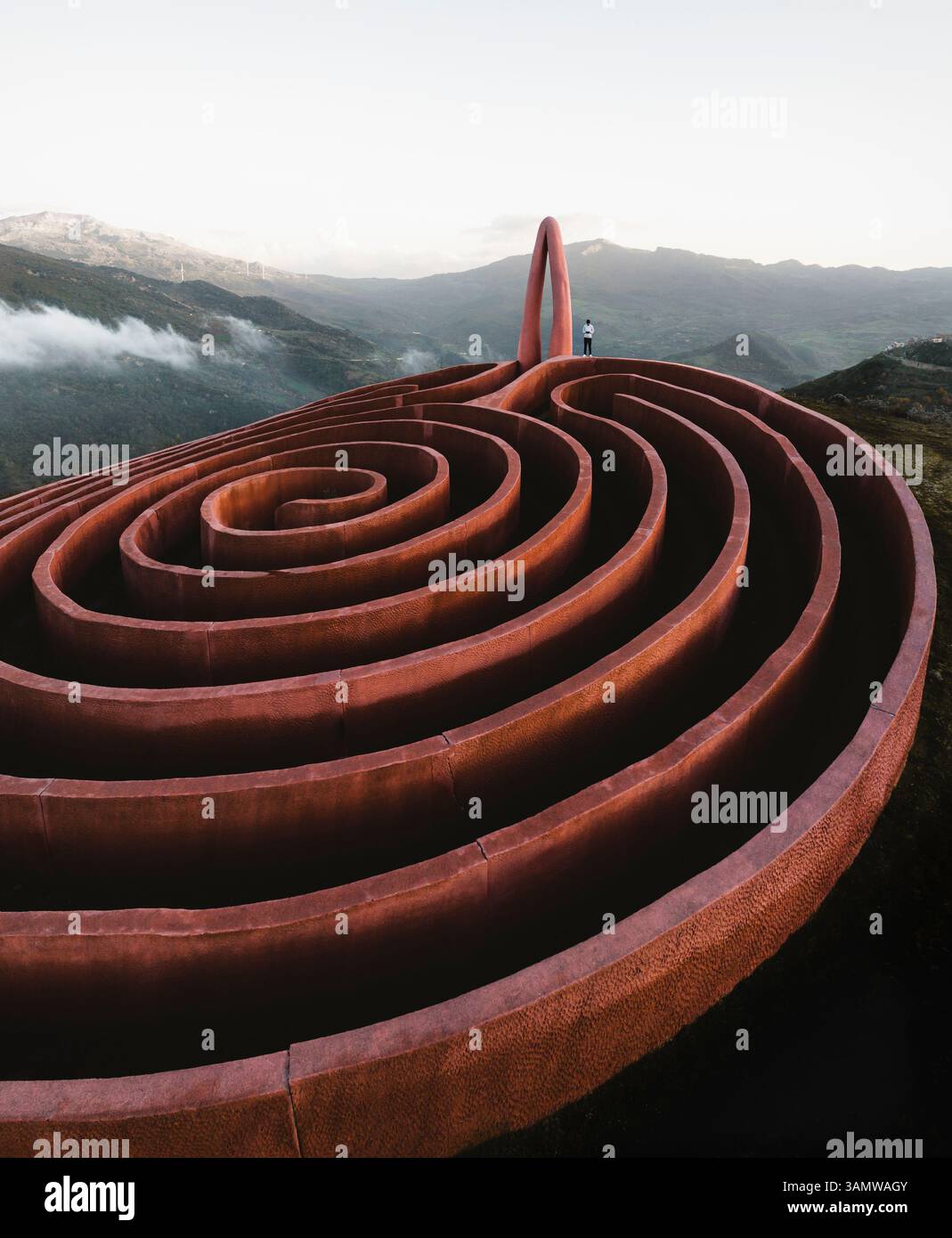 Aerial view of Labirinto Di Arianna maze, Sicily, Italy Stock Photo - Alamy