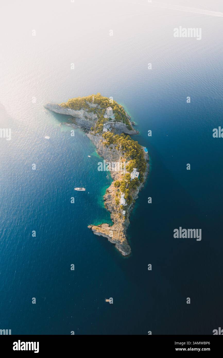 Aerial view of Li Galli archipelago, Amalfi Coast, Italy Stock Photo ...