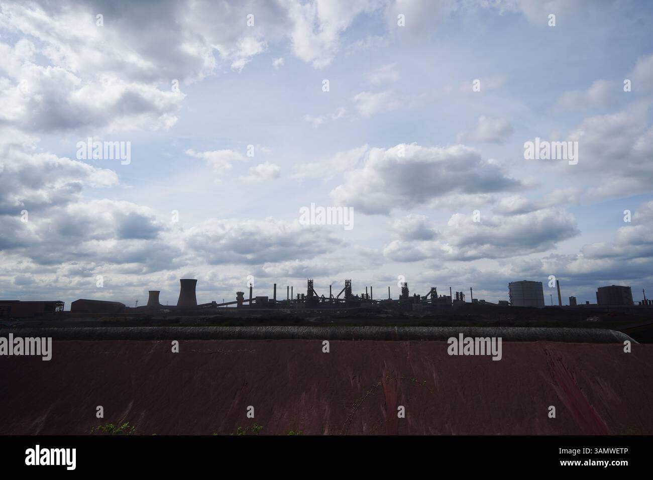 A general view of blast furnaces at the British Steel site in ...