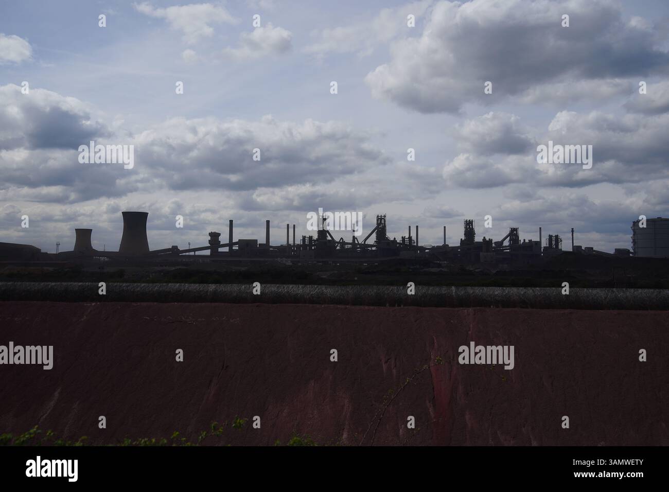 A general view of blast furnaces at the British Steel site in ...