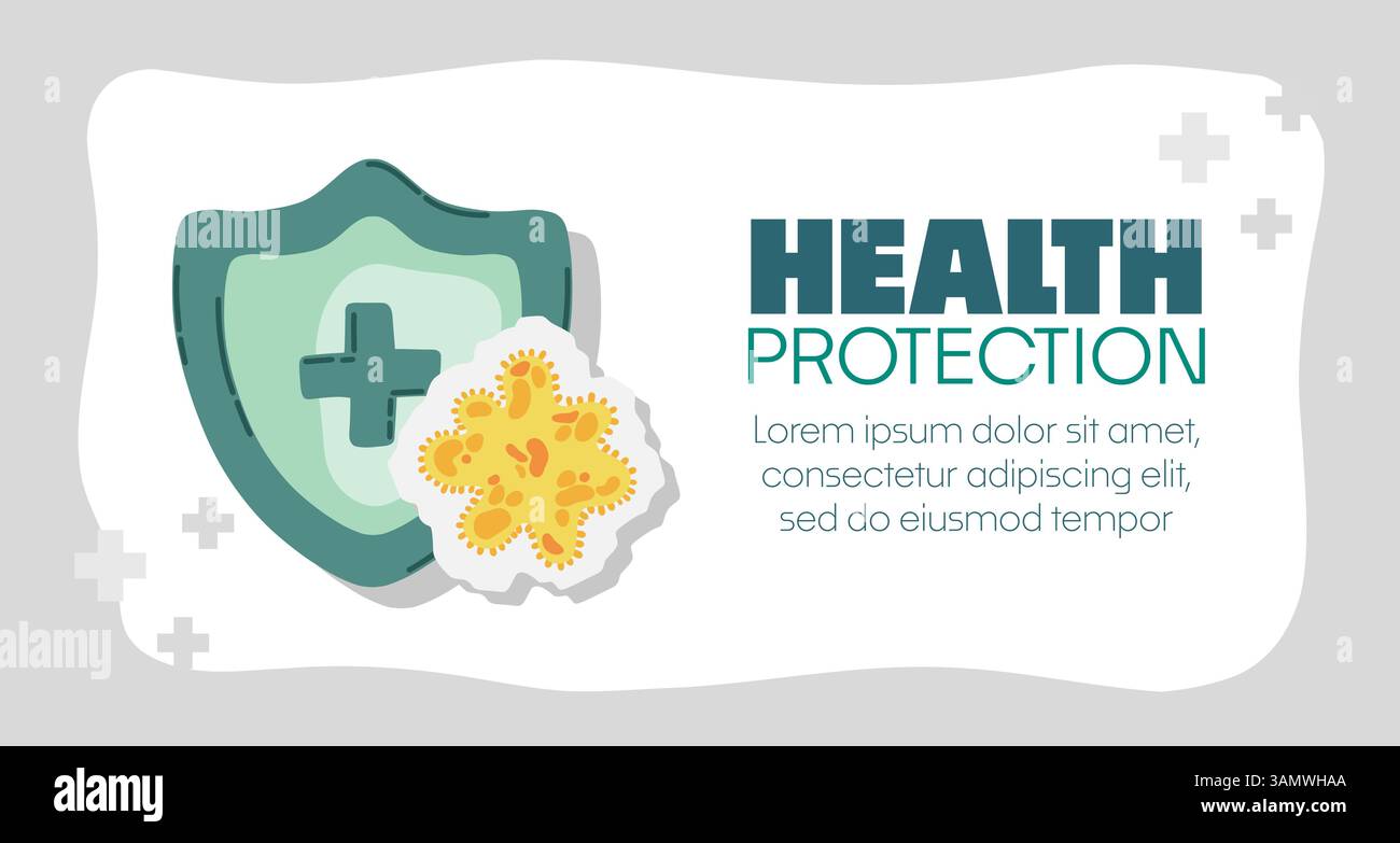 Guard shield attacked by virus, germs and bacteria. Immune system and ...
