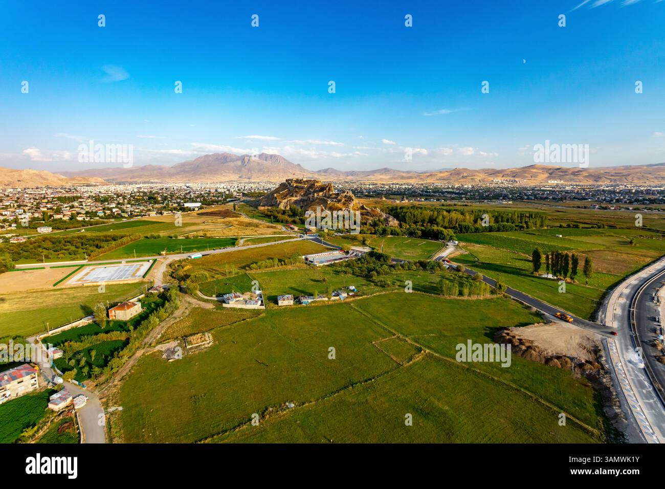 Aerial view of Castle of Van, Van, Turkey Stock Photo - Alamy