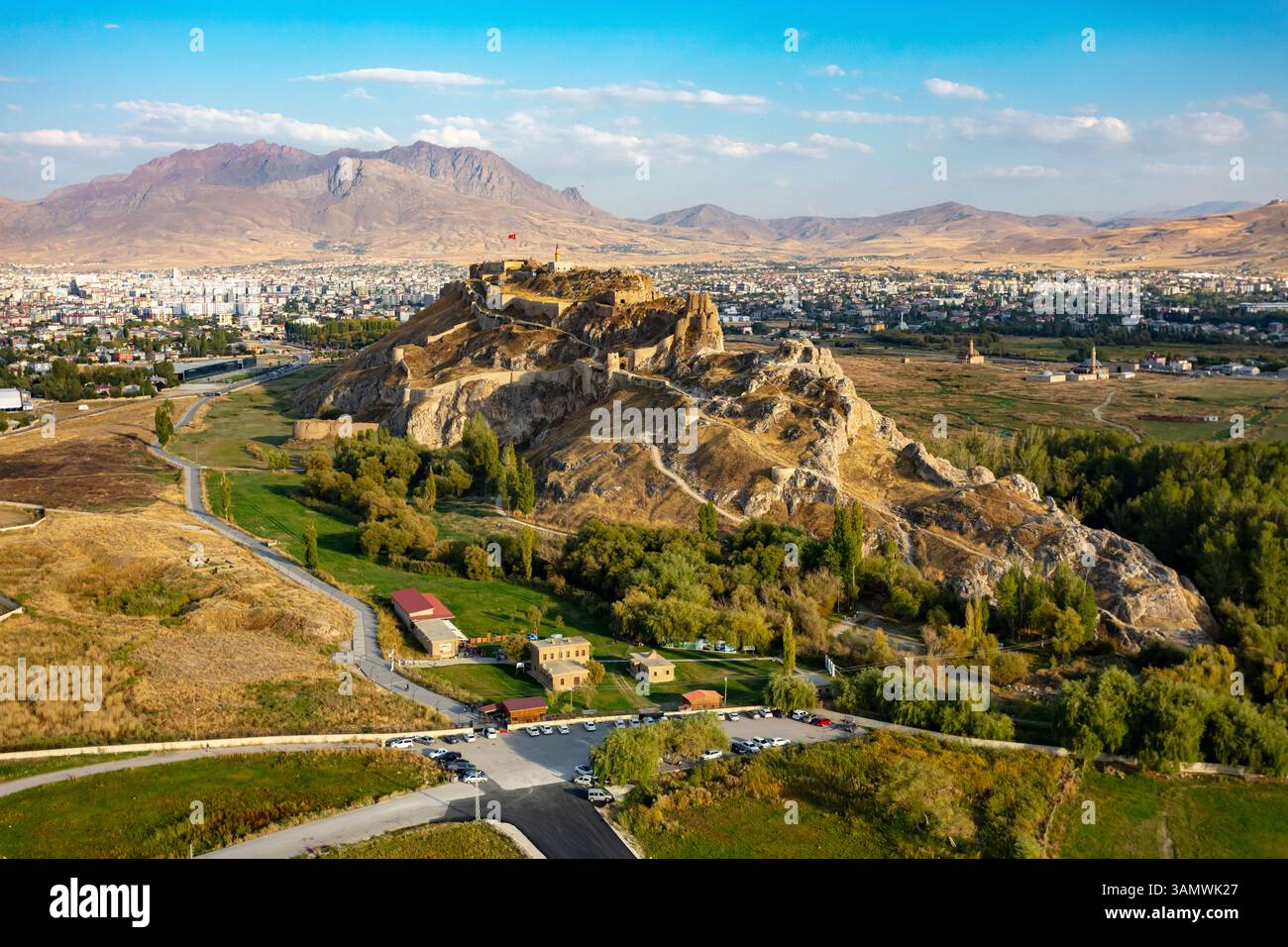 Aerial view of Castle of Van, Van, Turkey Stock Photo - Alamy