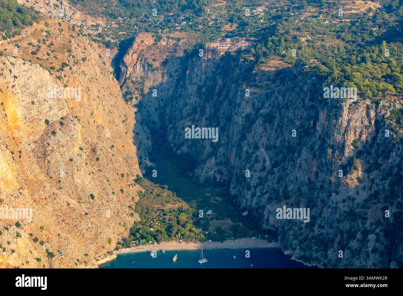 Aerial view of Butterfly Valley, Oludeniz, Fethiye, Mugla, Turkey Stock Photo - Alamy