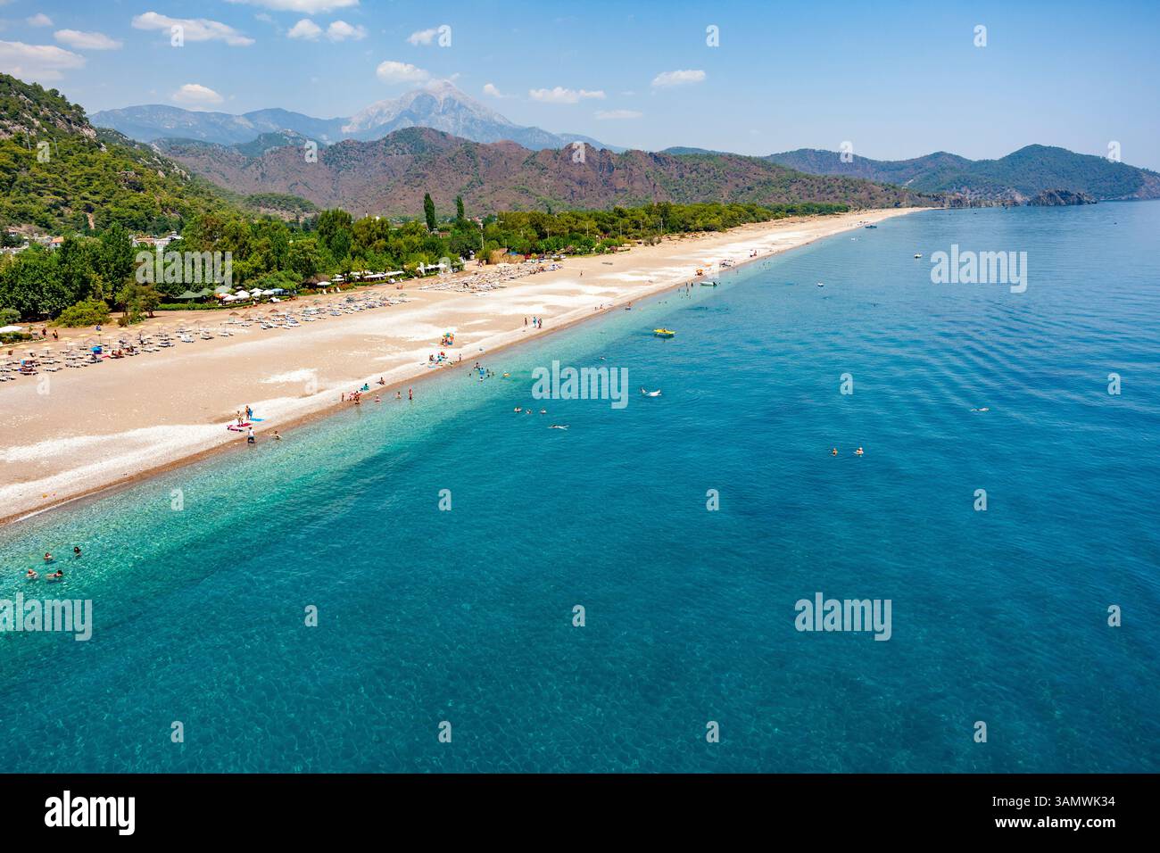 Aerial view of Olympos and Cirali beach, Antalya, Turkey Stock Photo ...