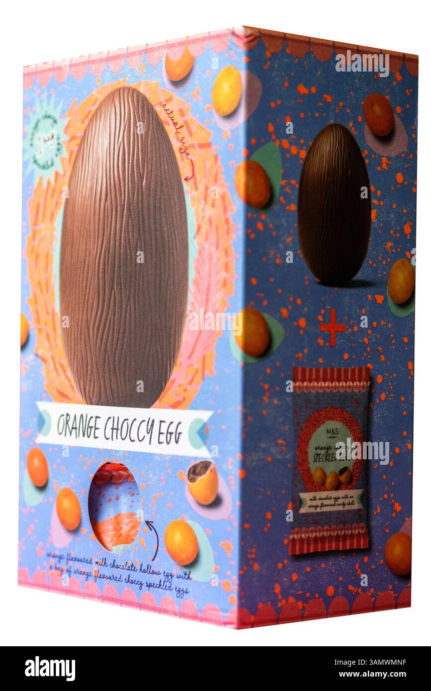 London UK, April 14 2025, Marks and Spencer Orange Choccy Easter Egg Stock Photo - Alamy