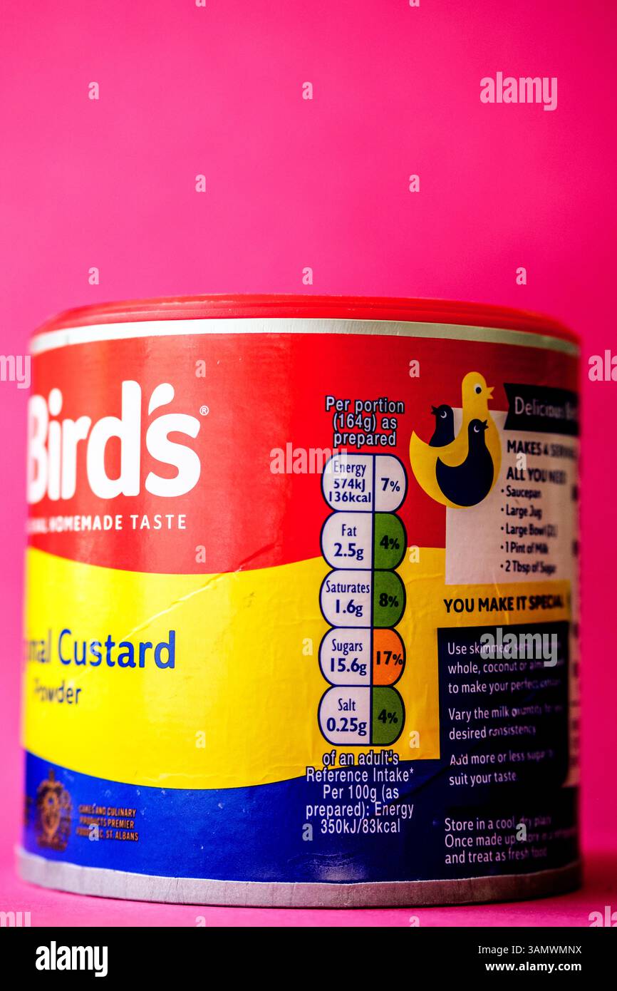 London UK, April 14 2025, Birds Original Classic Custard Powder With No ...