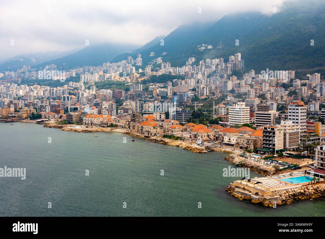 Aerial view of Jounieh, Beirut, Lebanon Stock Photo - Alamy