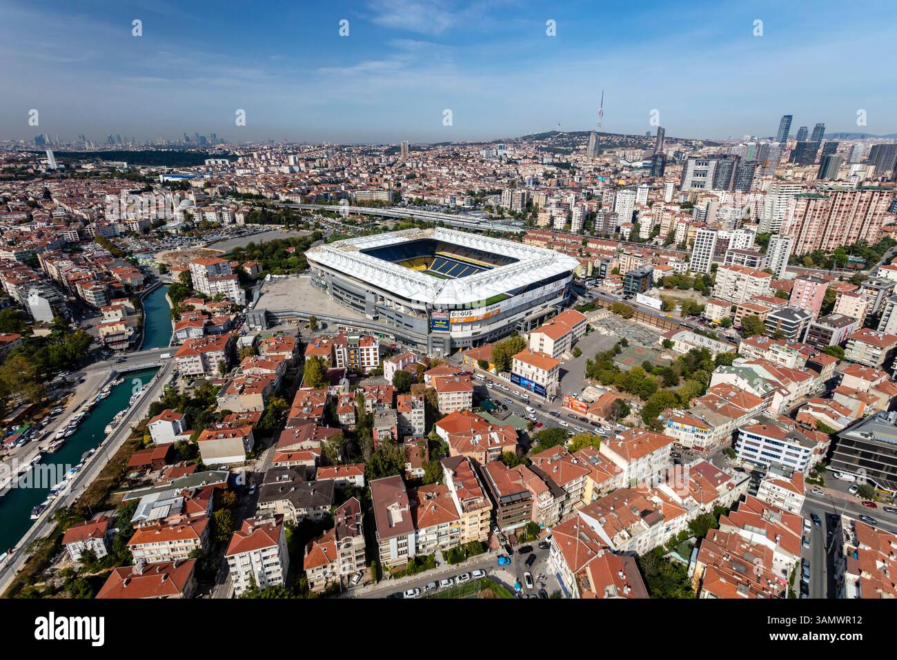 Istanbul, Turkey - 17 September 2022: Aerial view of Fenerbahce stadium ...