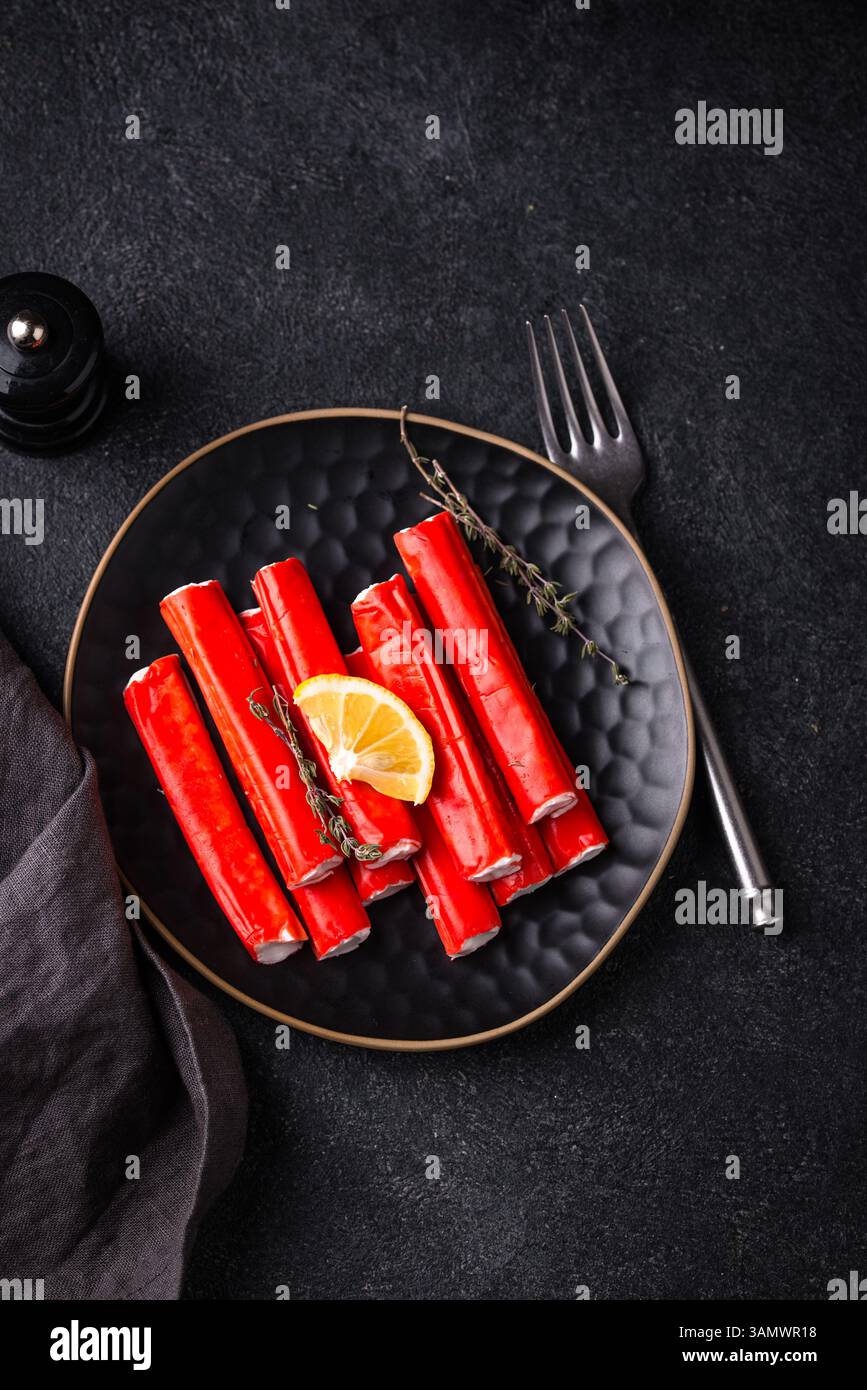 Surimi sticks from crab meat Stock Photo - Alamy