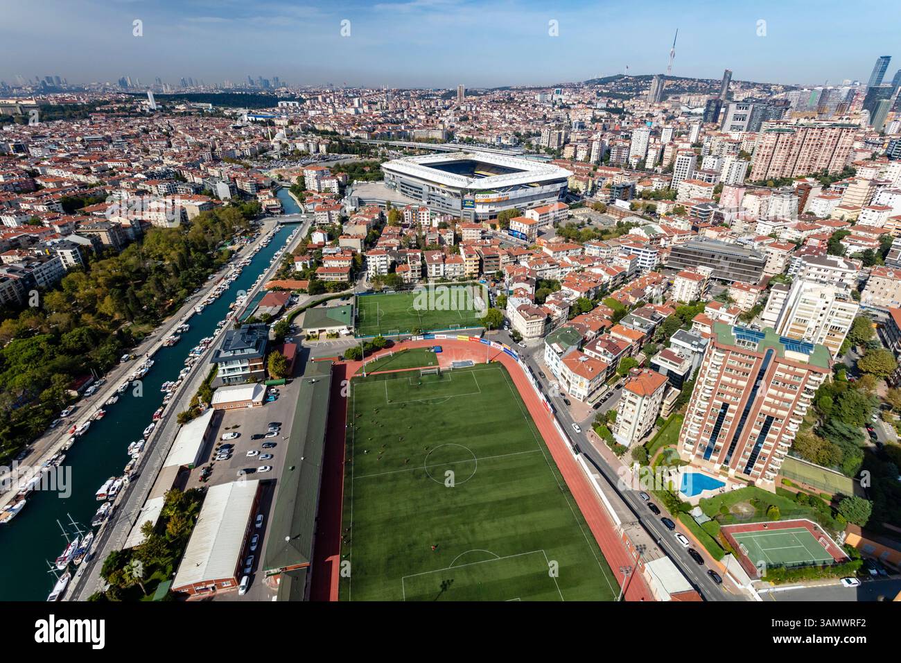 Istanbul, Turkey - 17 September 2022: Aerial view of Fenerbahce stadium ...