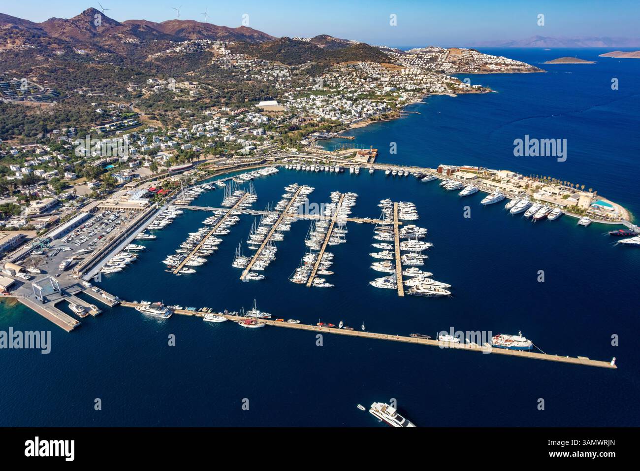 Aerial view of Yalikavak Marina, Bodrum, Turkey Stock Photo - Alamy