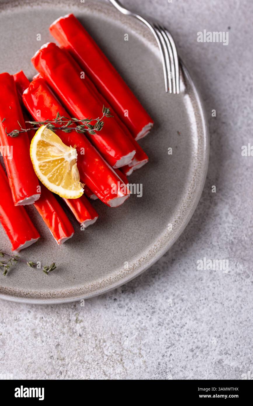 Surimi sticks from crab meat Stock Photo - Alamy