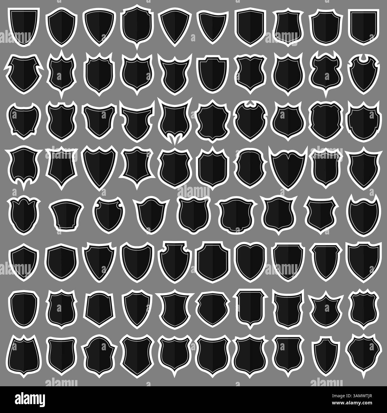 Shield blank emblems, heraldic shields Stock Vector Image & Art - Alamy