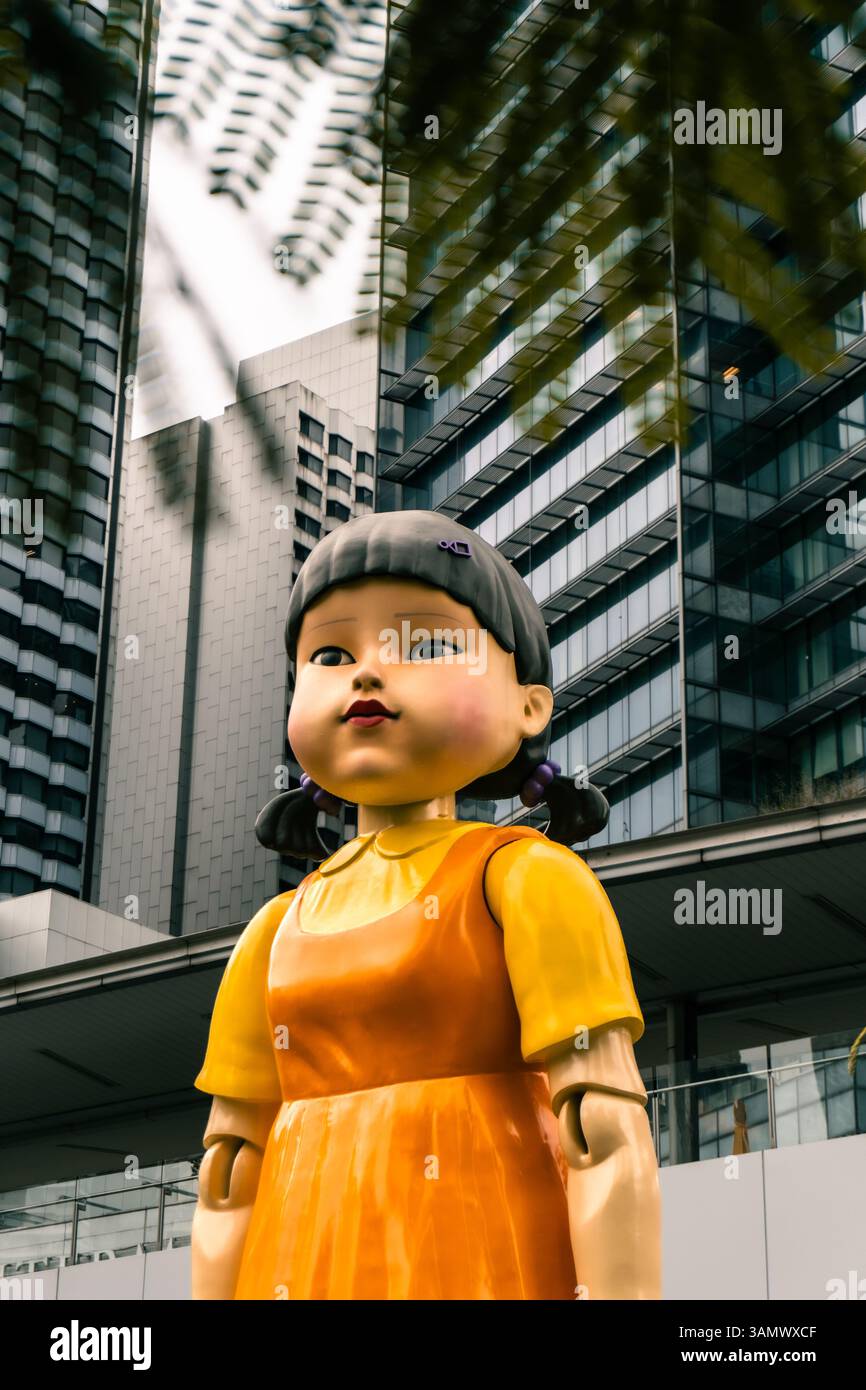 Kuala Lumpur, Malaysia: Urban Encounter with Giant Squid Game Doll in ...