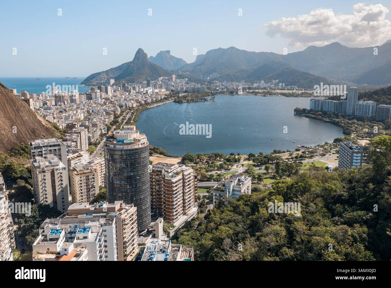 Aerial View Of Apartment Buildings In Copacabana, Ipanema And Lagoa ...