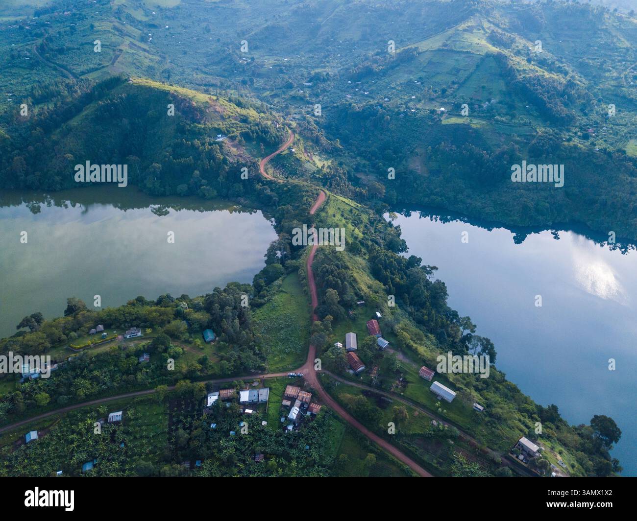 Aerial view uganda crater hi-res stock photography and images - Alamy