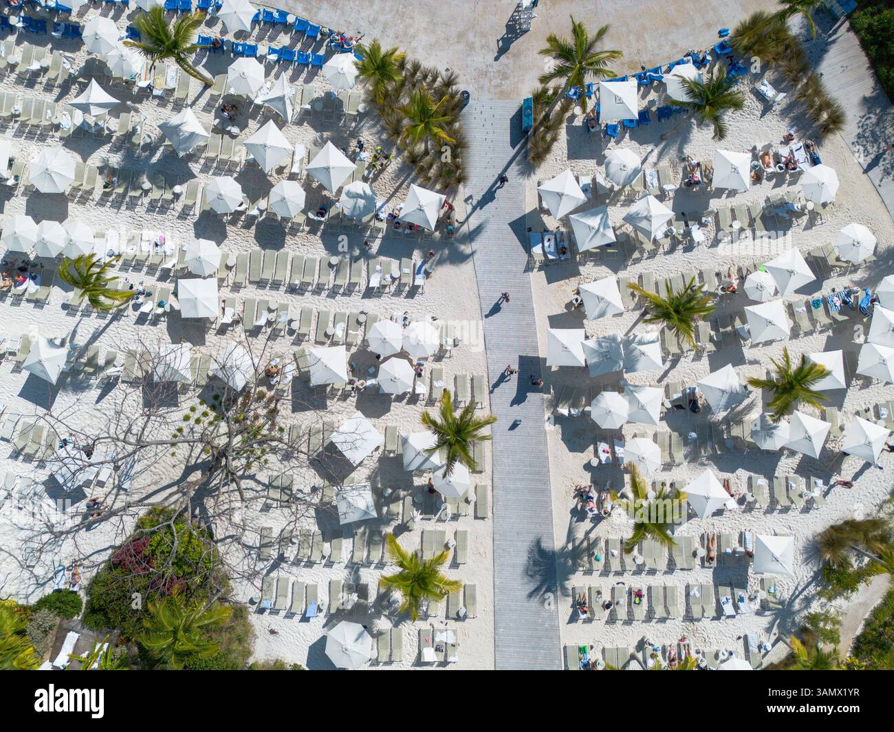 Aerial view of Baha Bay waterpark with parasol, Delaporte Point, Nassau ...
