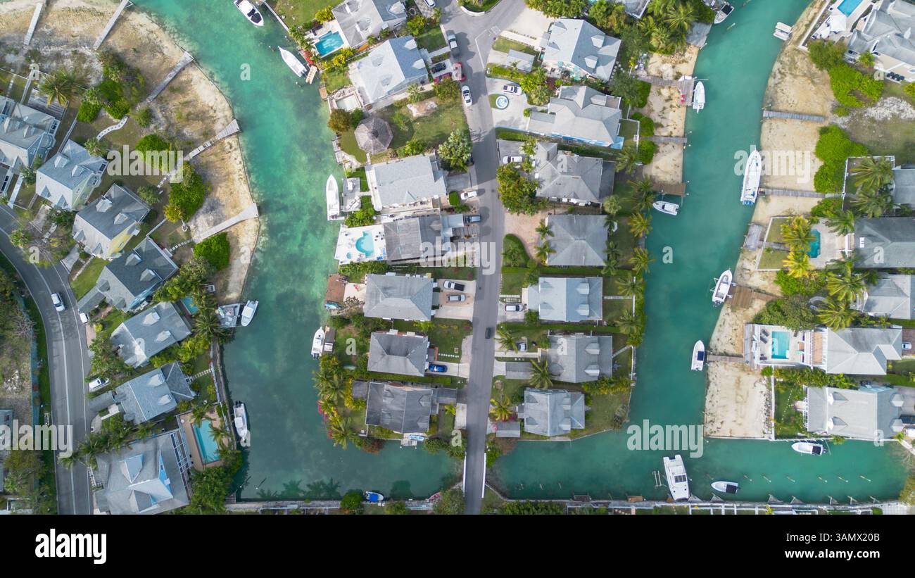 Aerial view of Sandyport residences, Delaporte Point, Nassau, The ...