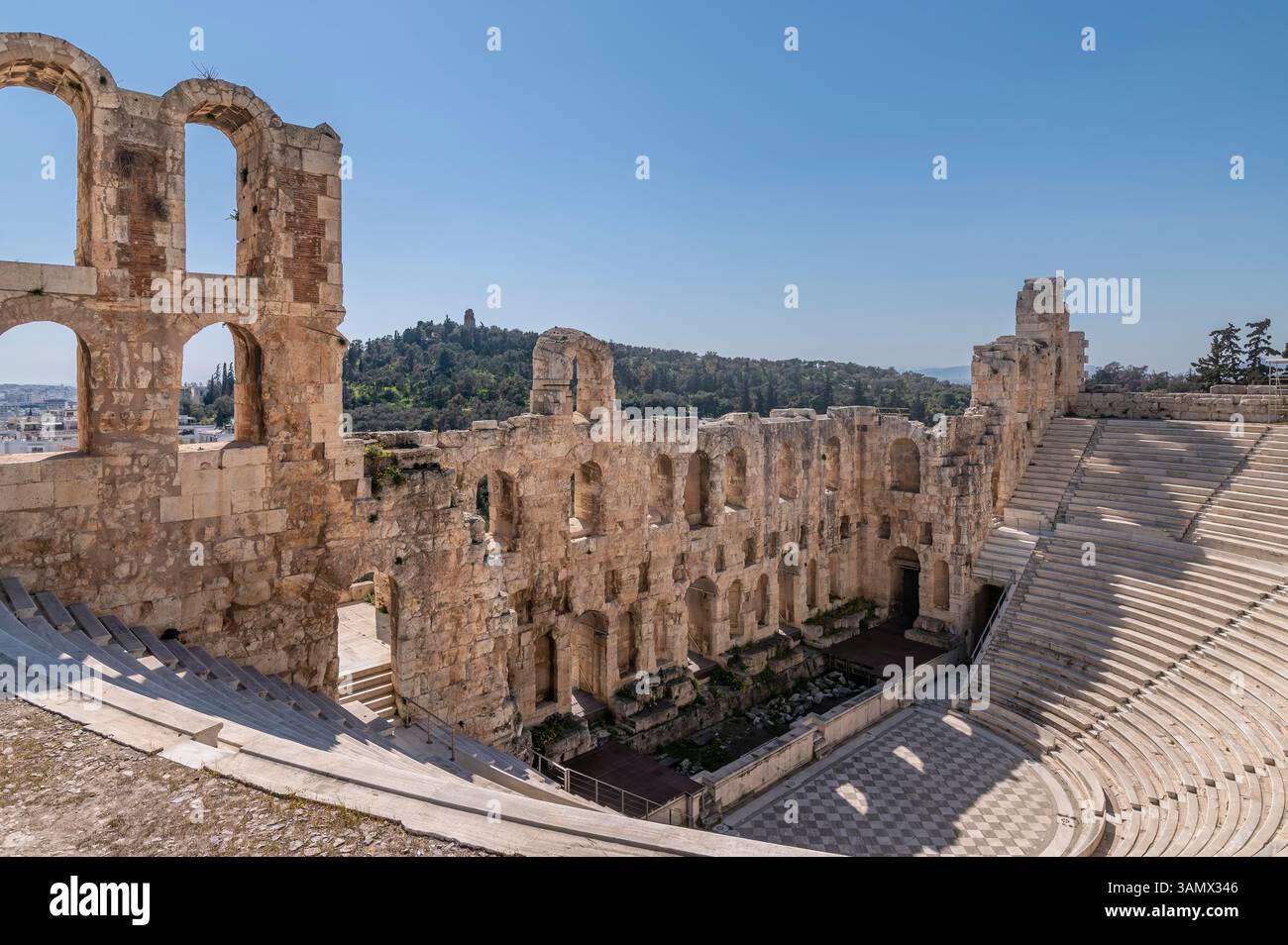 The Odeon of Herodes Atticus is a Roman stone theatre structure located on the Acropolis of ...