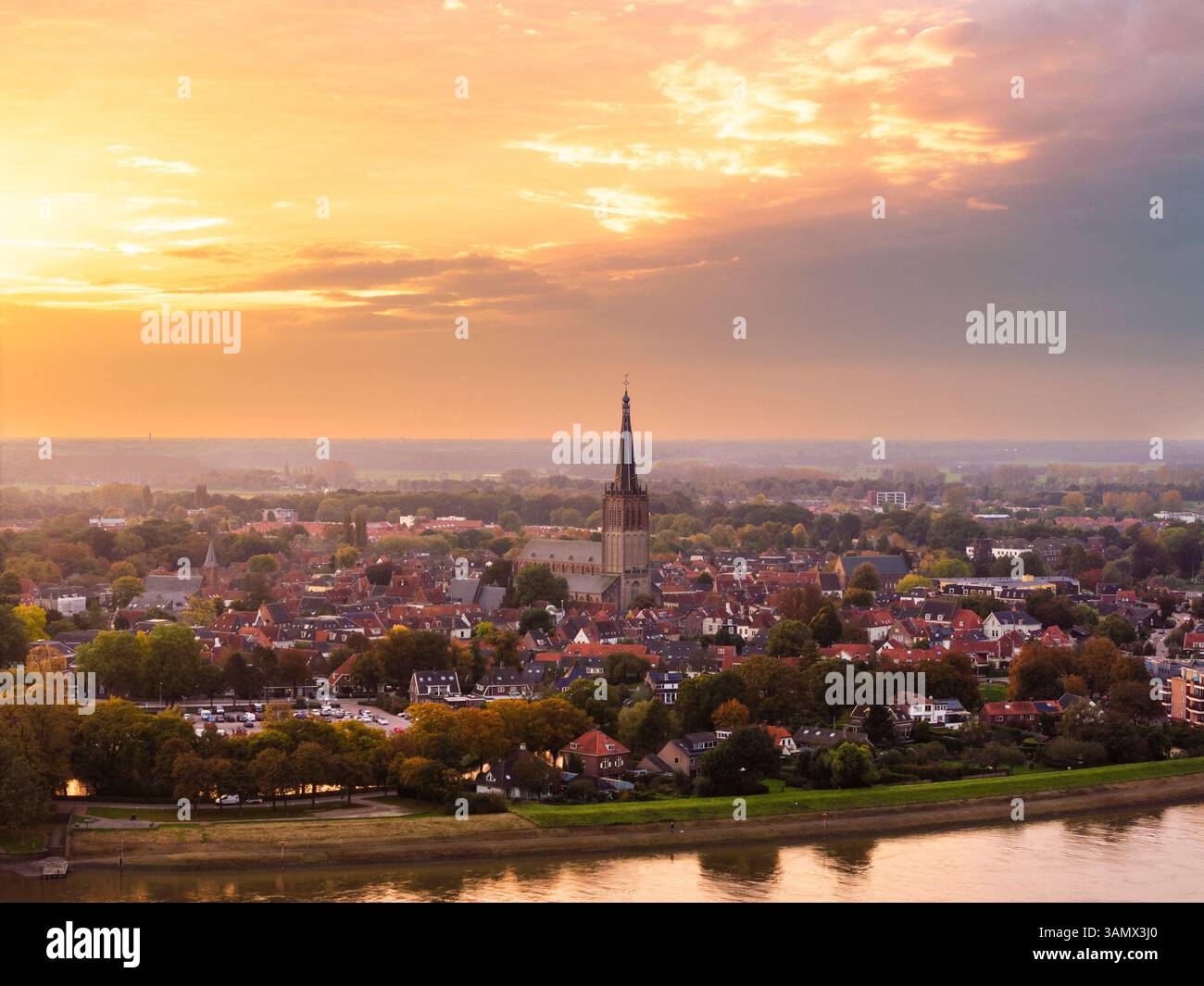 Aerial view beautiful martinikerk hi-res stock photography and images ...