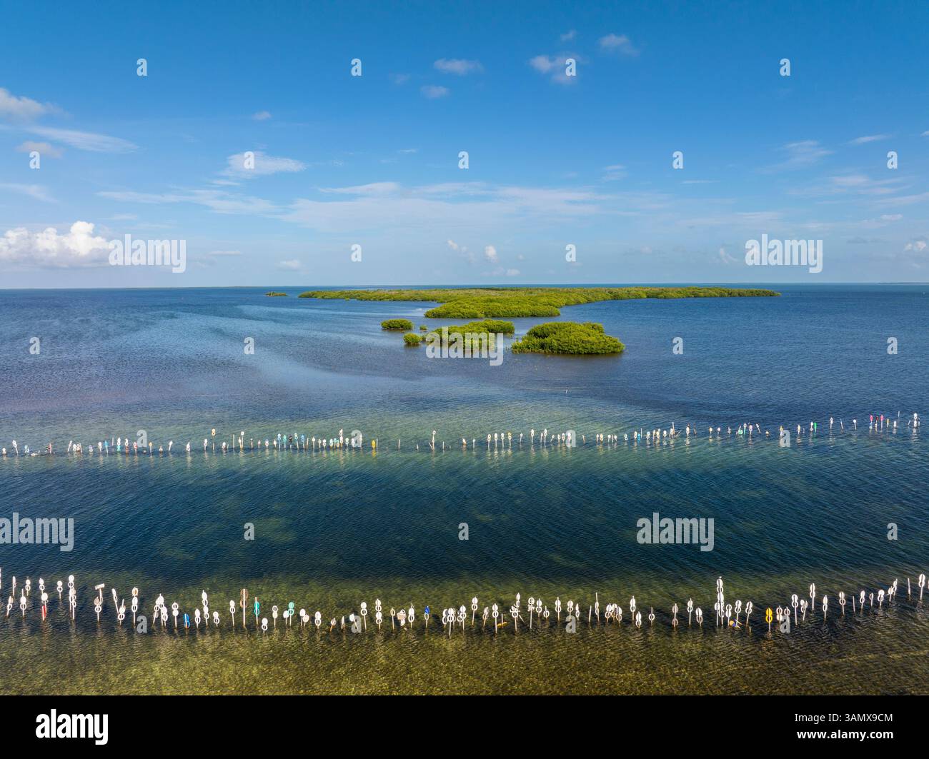 Aerial view of Toilet Seat Cut with beautiful small island surrounded ...