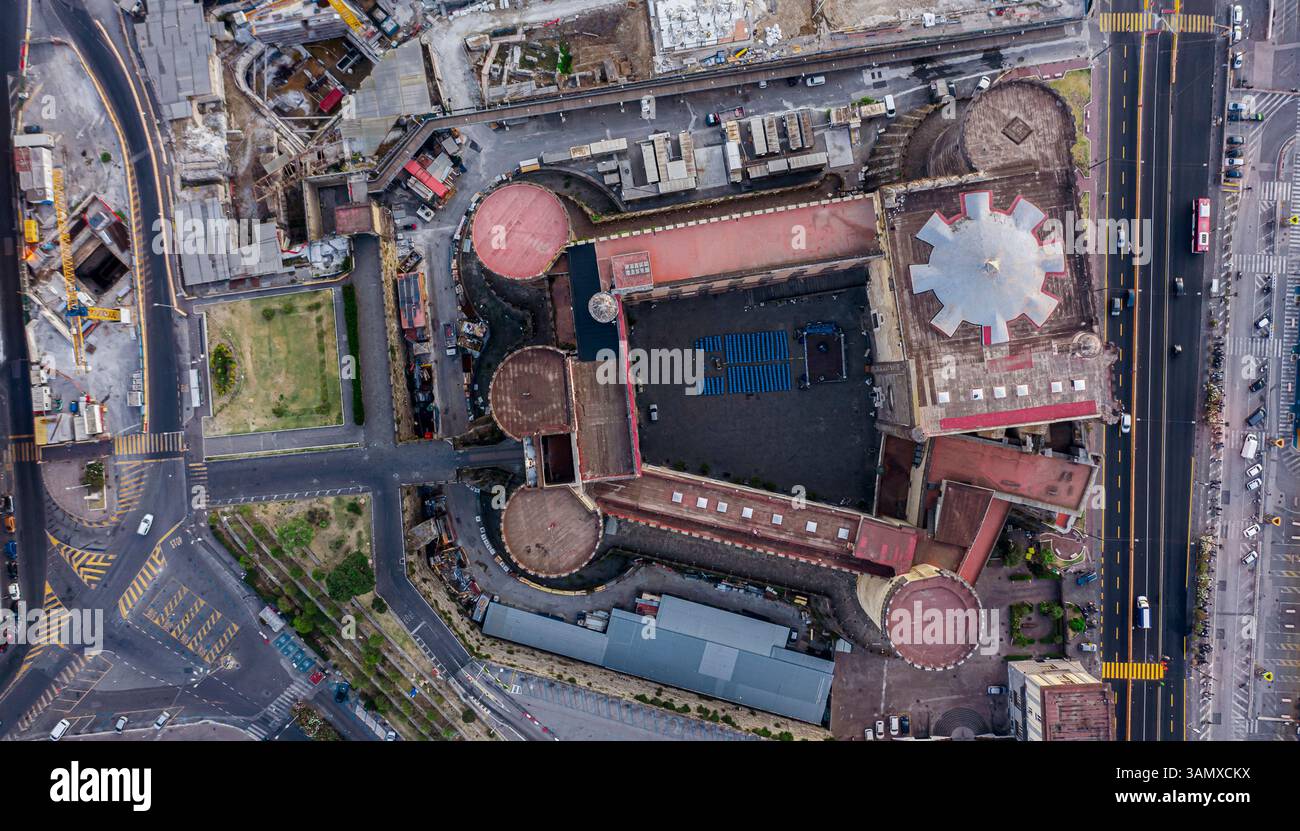 Aerial view of Maschio Angioino, a beautiful castle in Naples downtown ...