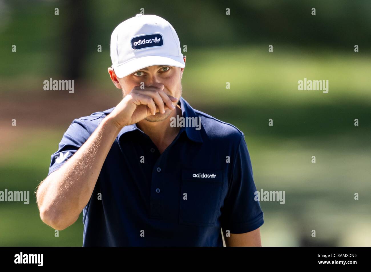 Ludvig Åberg of, Sweden. , . during the final round of the 2025 Masters ...