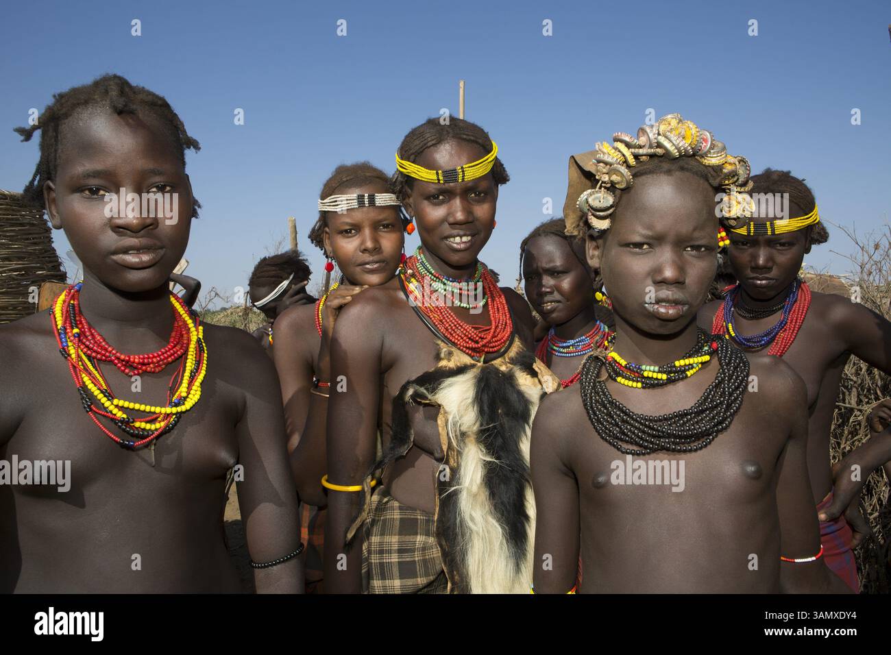 Feb. 2, 2014 - Galeb Village, Ethiopia - Dasanesh tribe in Ethiopia ...