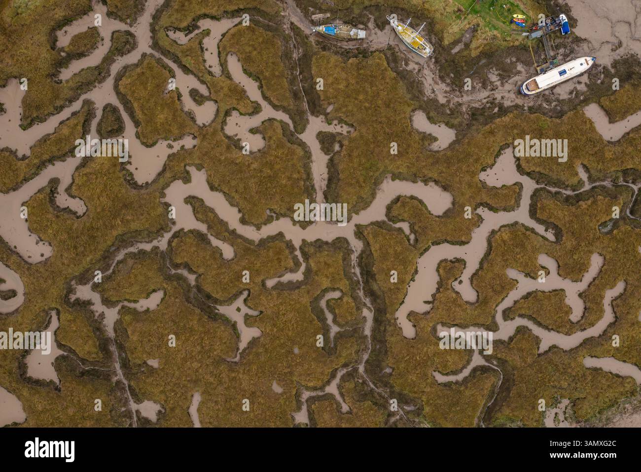 Aerial view beautiful marshland hi-res stock photography and images - Alamy