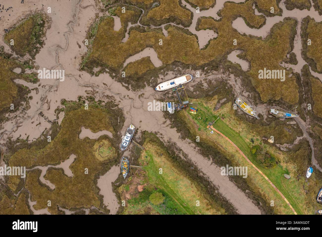 Aerial view beautiful marshland hi-res stock photography and images - Alamy