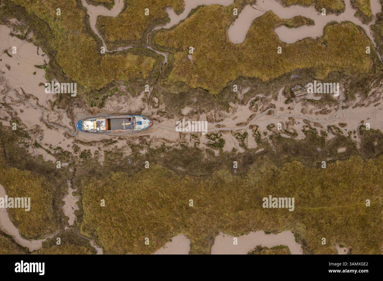 Aerial view beautiful marshland hi-res stock photography and images - Alamy