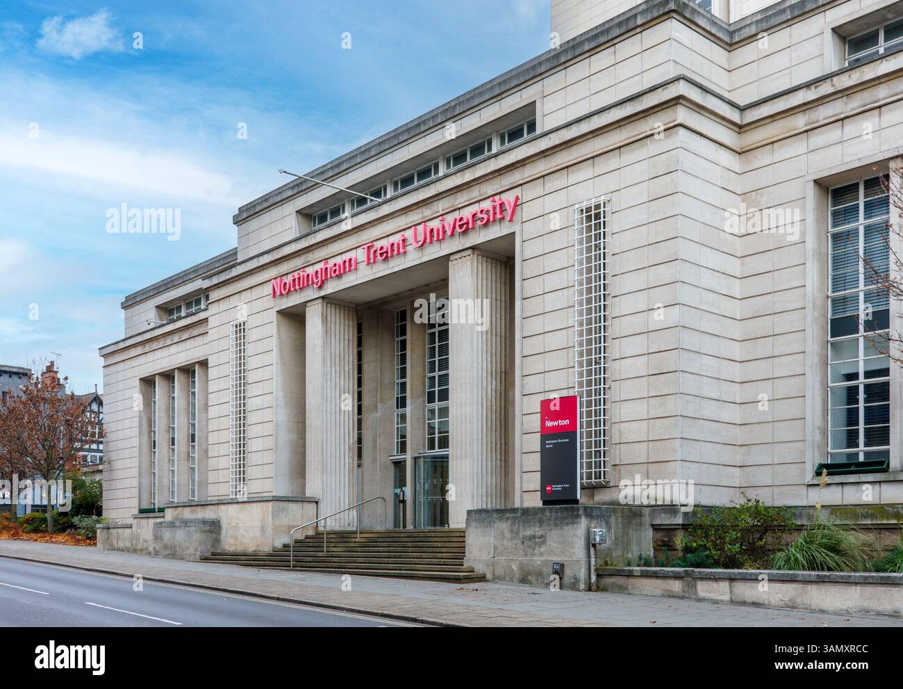 The entrance block of the Nottingham Trent University Newton building ...