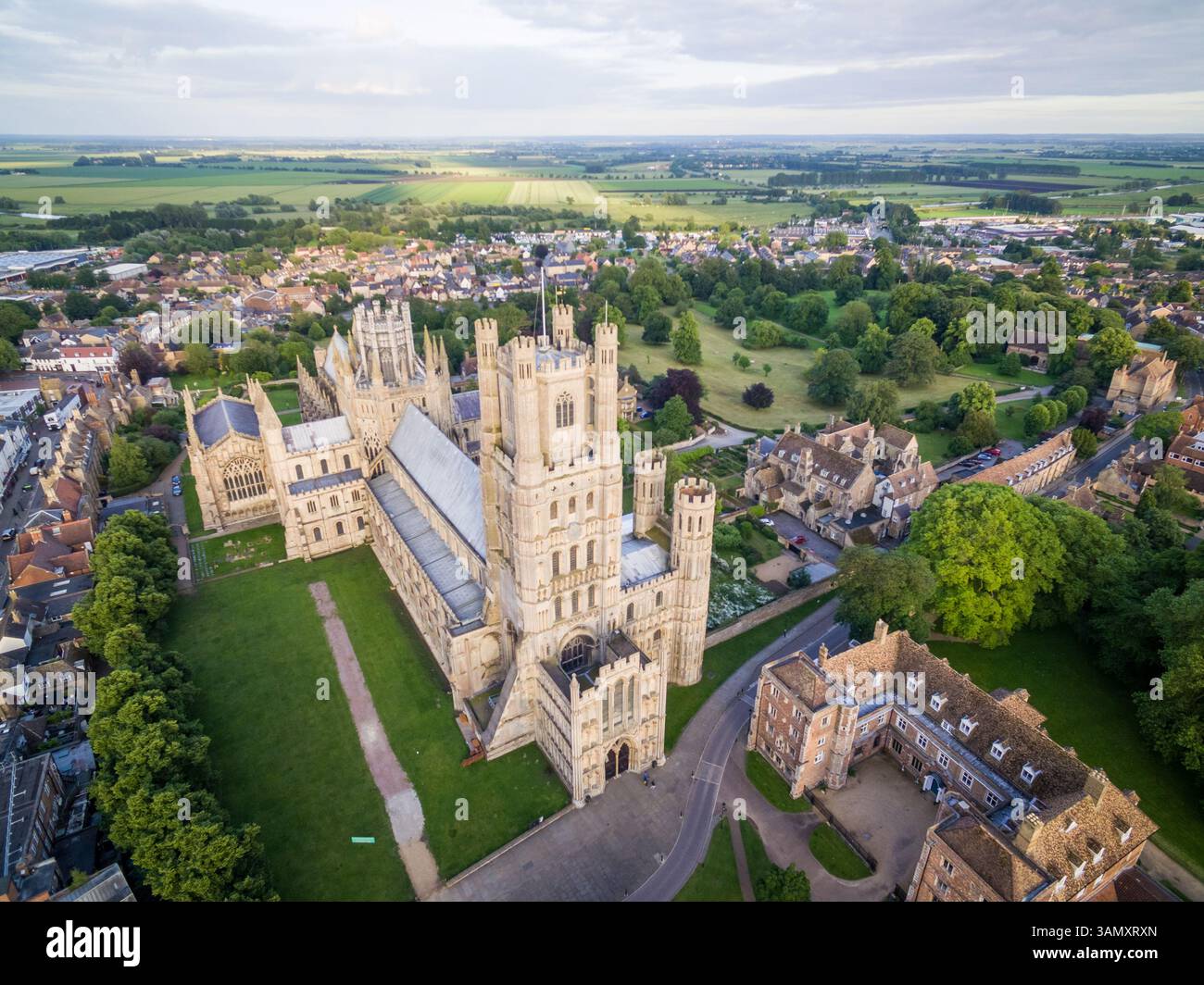 Aerial view of Gothic-style Ely Cathedral, UK Stock Photo - Alamy