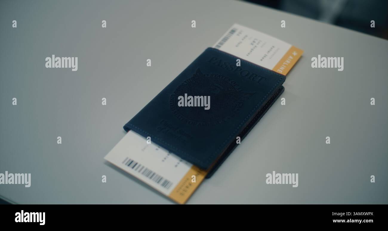 International Airport Terminal: Close Up of Female Passenger Putting ...