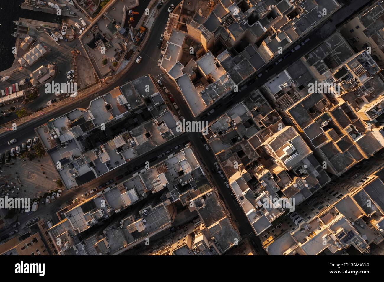 Aerial top down view of La Valletta downtown in Malta Stock Photo - Alamy