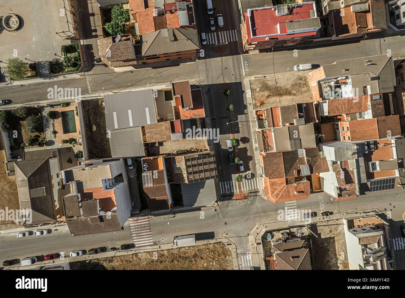 Aerial view of Anna, Valencia, Spain Stock Photo - Alamy