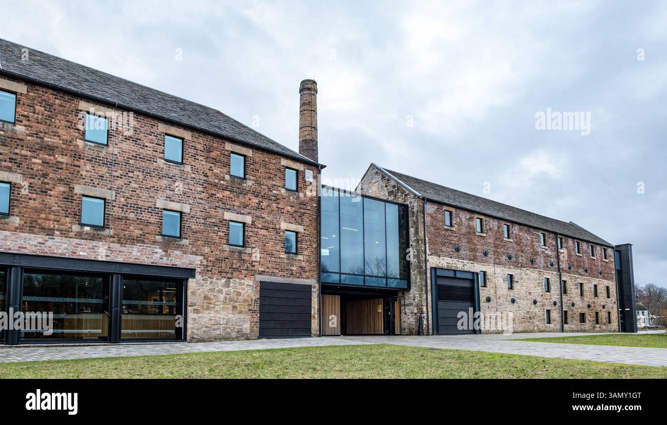 Exterior of restored Rosebank whisky distillery, Falkirk, Scotland, UK ...