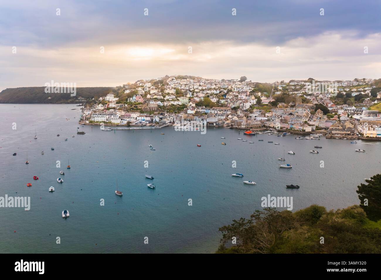 Aerial view of Snapes Point, Salcombe Harbour, Yachts, Salcombe ...