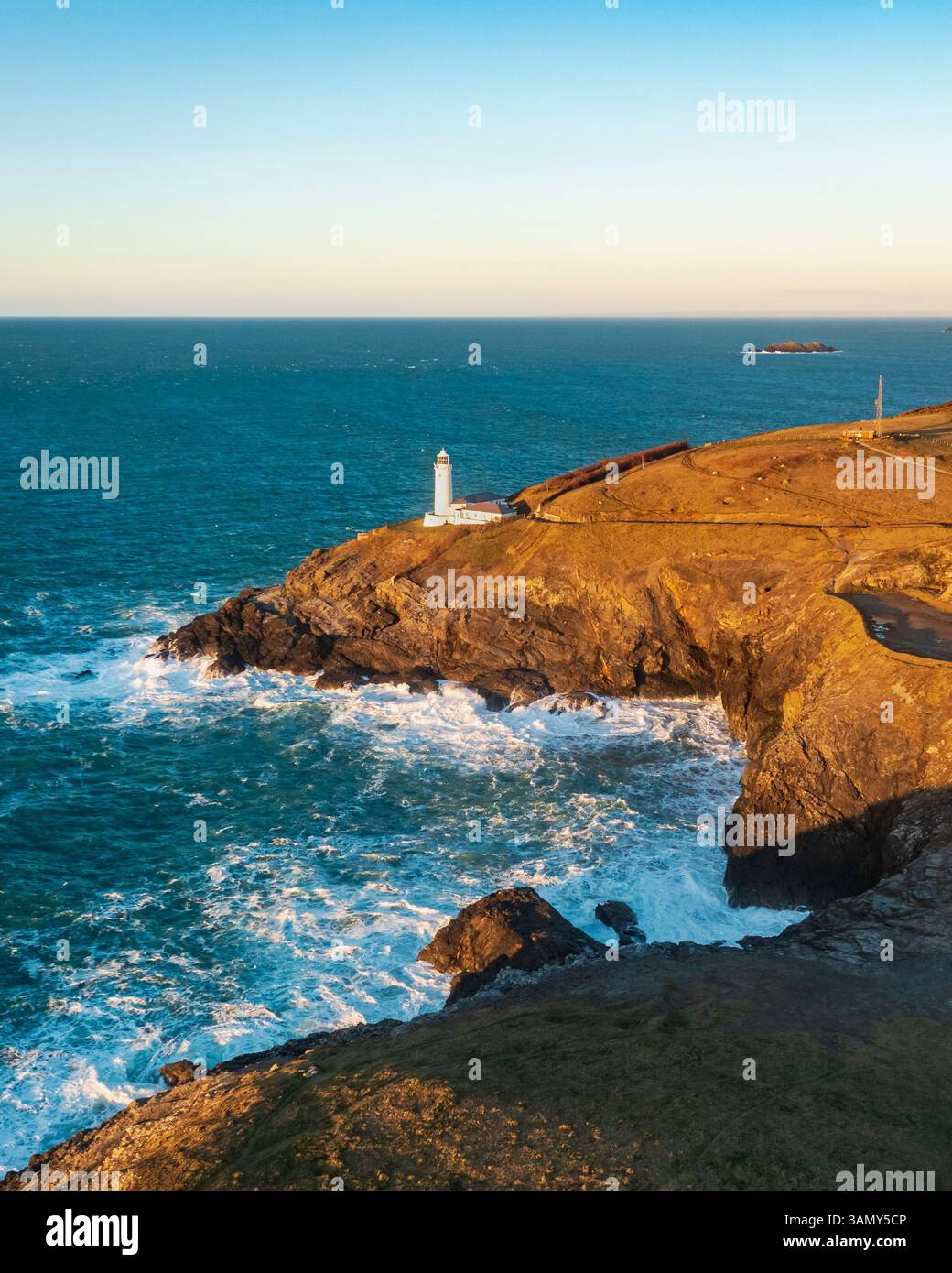 Aerial view sunset above lighthouse hi-res stock photography and images ...