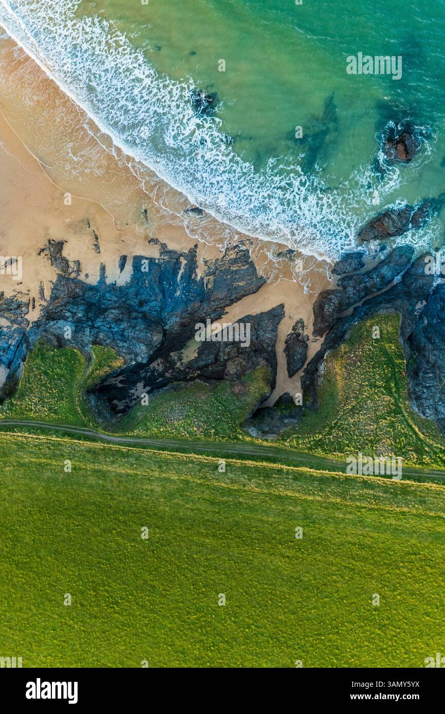 Aerial view trevone natural hi-res stock photography and images - Alamy