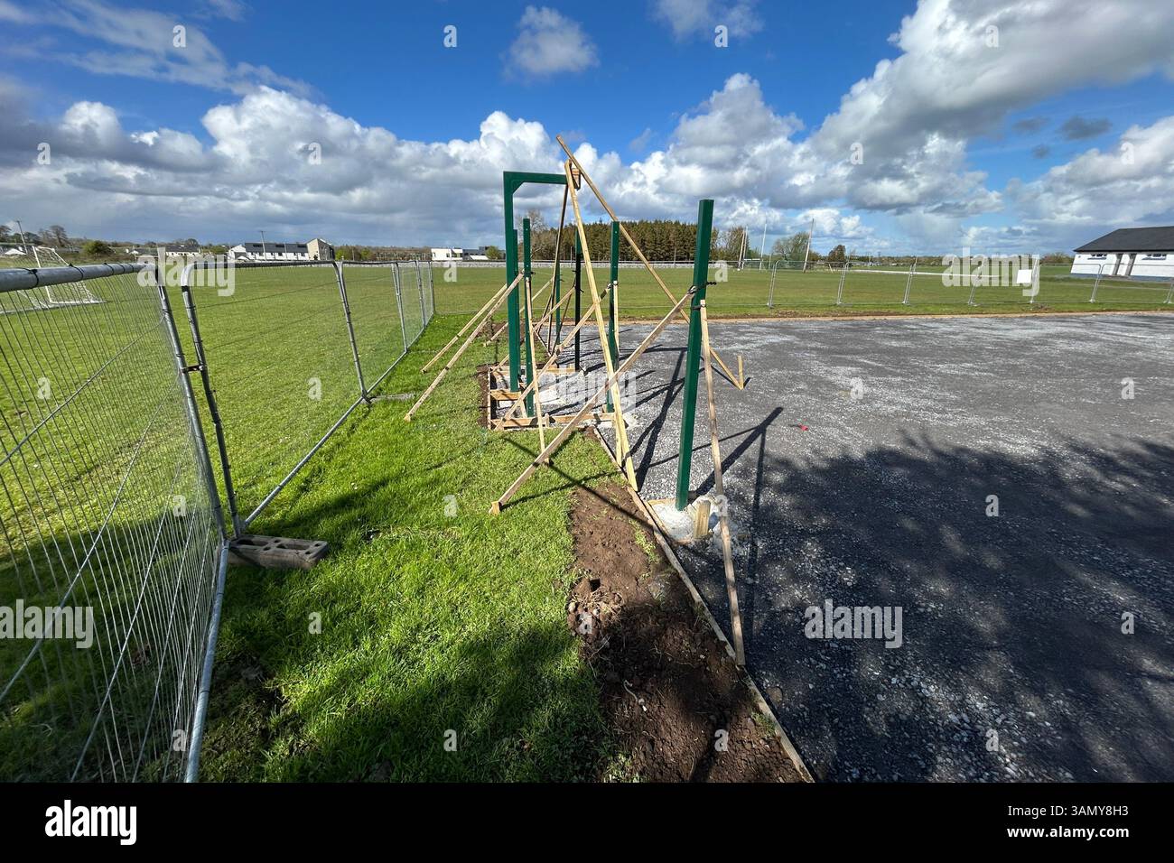 Monday April 14, 2025 - Ballinrobe, Mayo, Ireland: Construction is ...