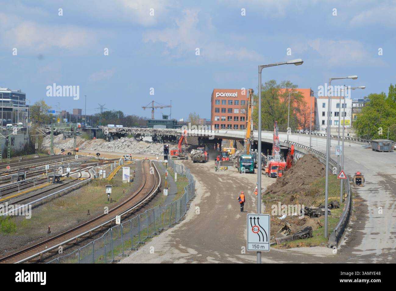 Berlin, Germany - April 14, 2025 - Demolition work of the Westend ...