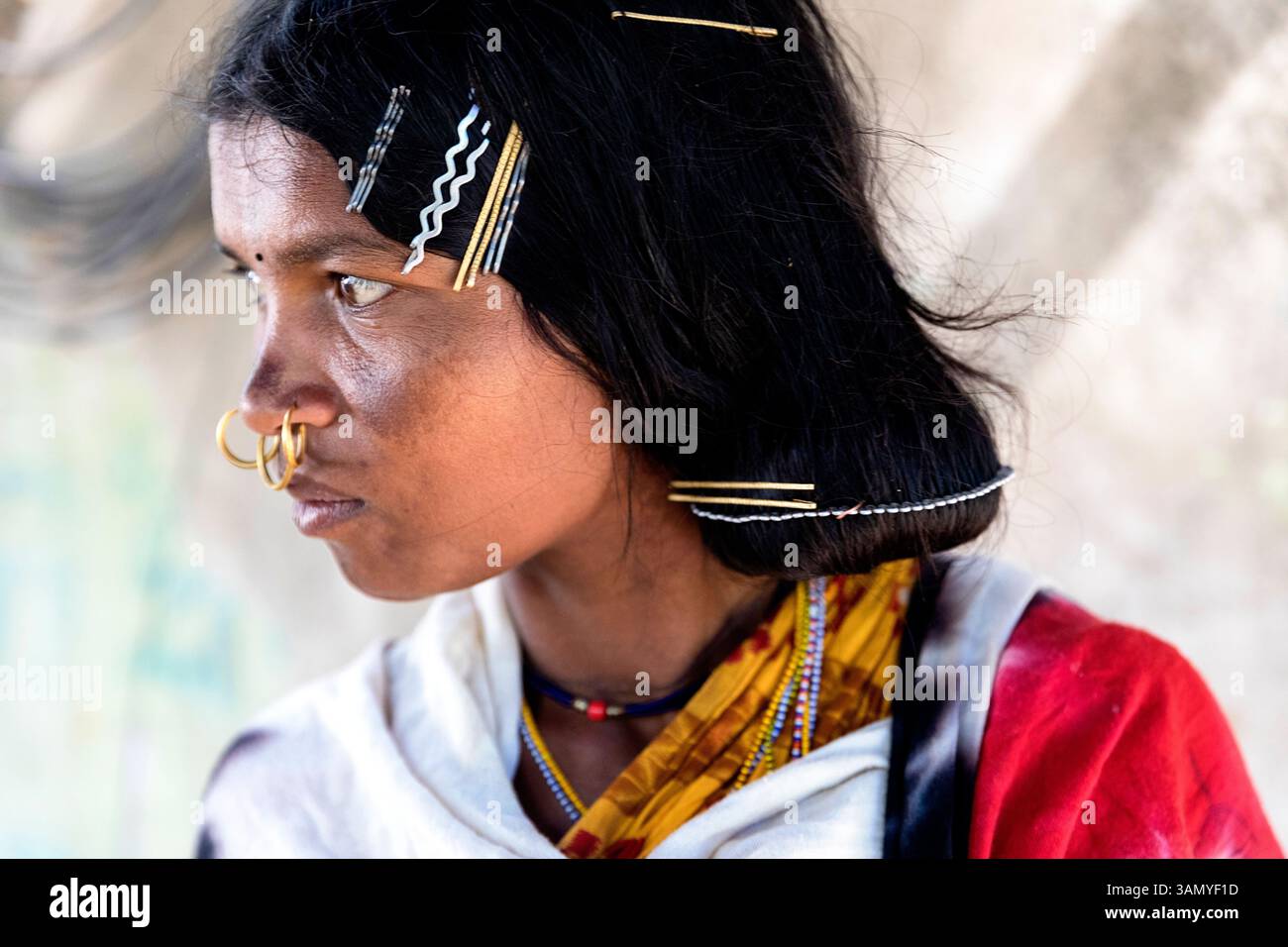 Beautiful woman in traditional clothes from a Dongria Kondh tribe in ...