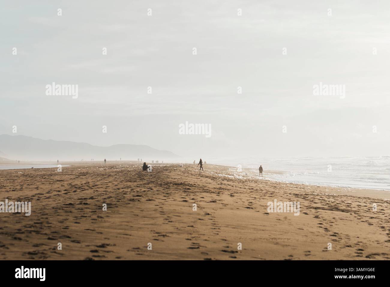 Serene sandy beach gentle waves hi-res stock photography and images - Alamy