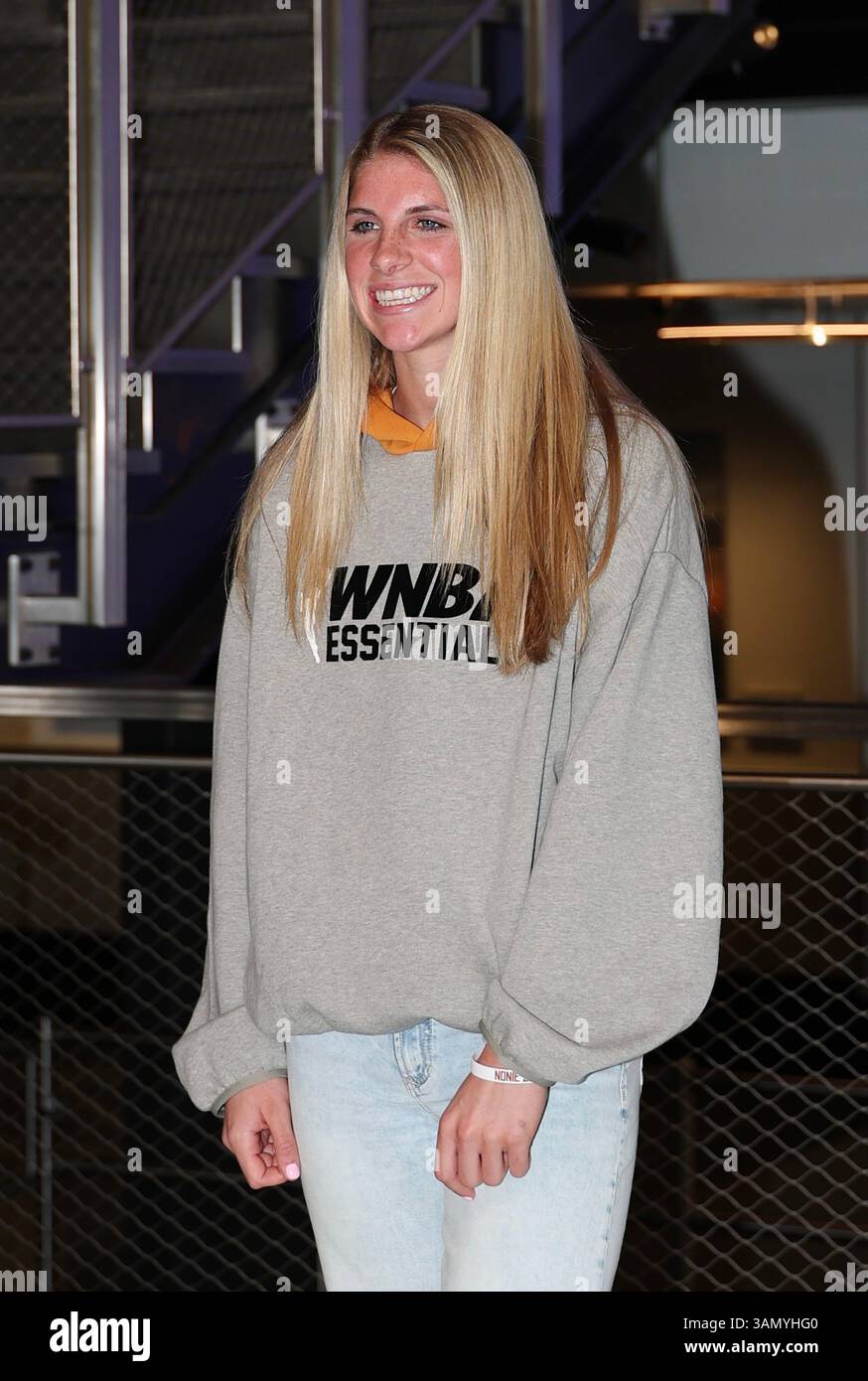 New York, NY, USA. 14th Apr, 2025. Sarah Ashlee Barker pictured as WNBA ...