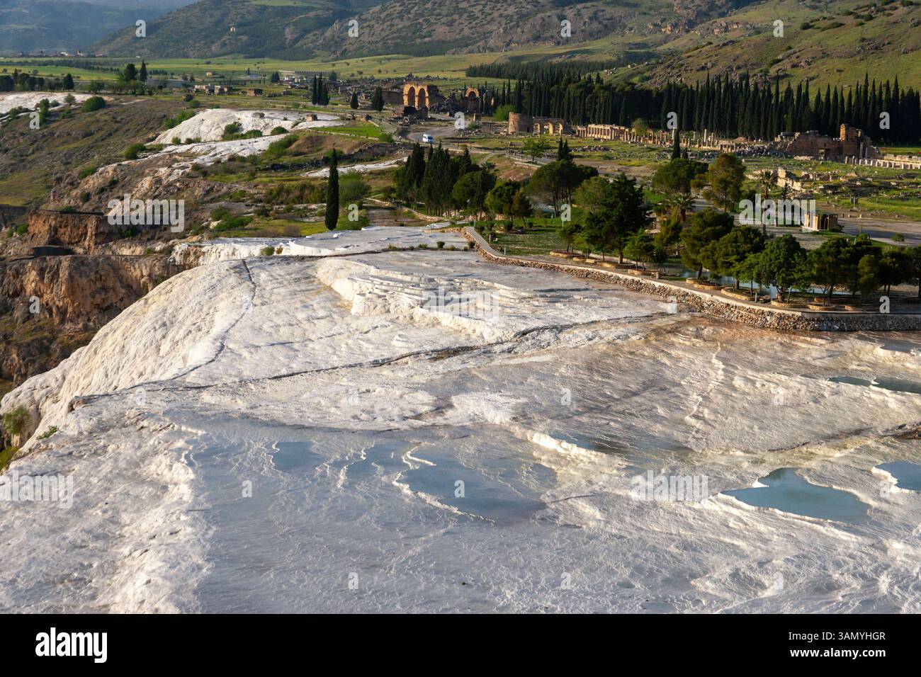Aerial view hierapolis ancient ruins hi-res stock photography and ...