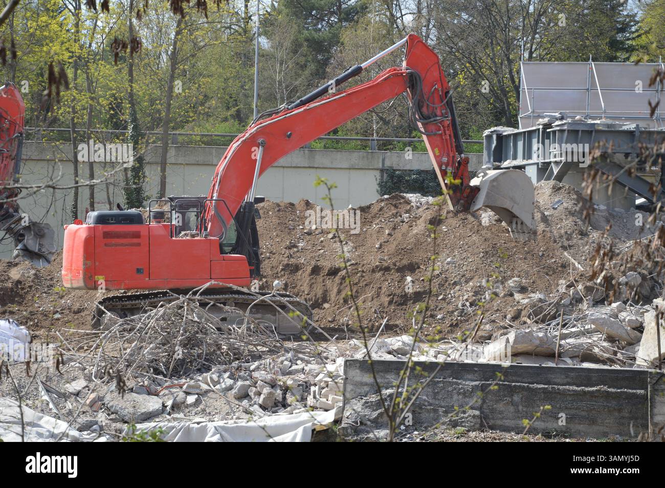 Berlin, Germany - April 14, 2025 - Demolition work of the Westend ...