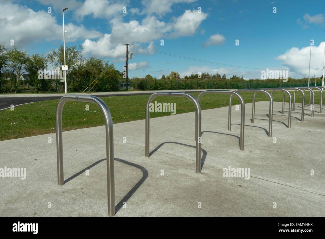 Modern new bicycle secure parking hi-res stock photography and images ...